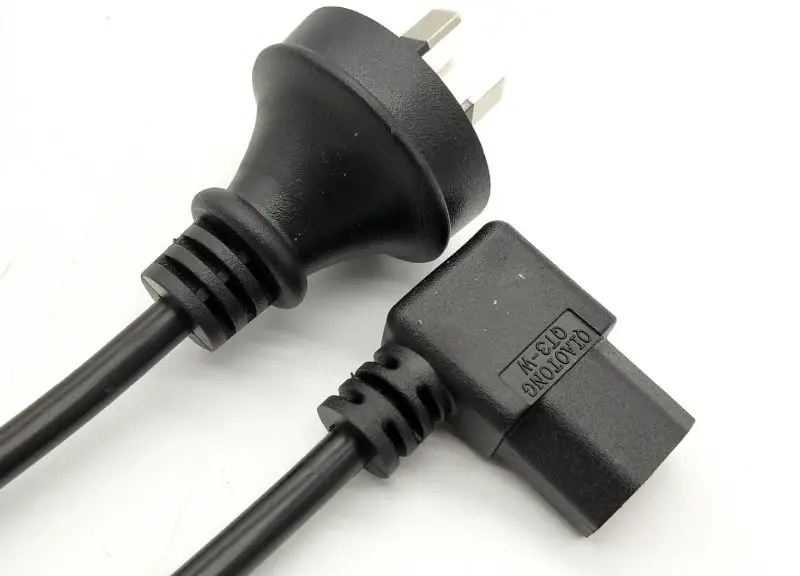 Australian Plug to IEC C13 Right Angle Power Cable PC / Computer ...