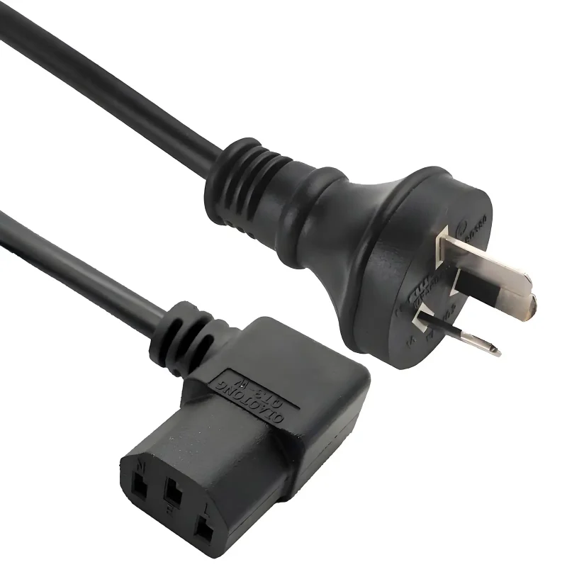 Australian Plug to IEC C13 Right Angle Power Cable PC / Computer ...