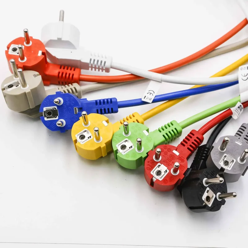 CEE 7/7 Schuko Power Cable 16A EU Germany Power Cord with 90-Degree ...