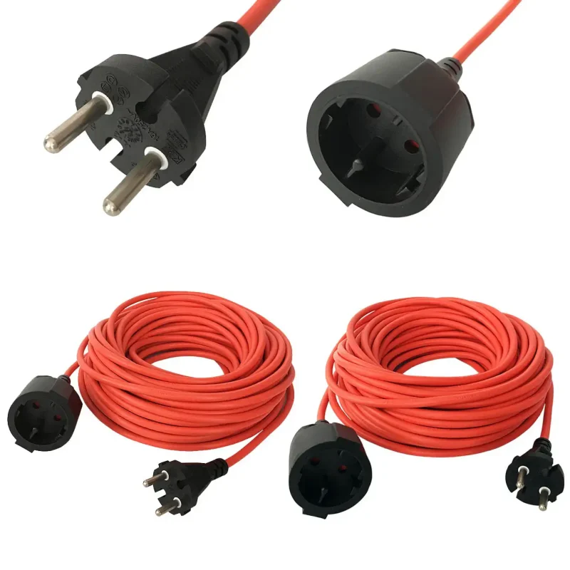 CE GS TUV Certified European Extension Cords CEE 7/17 2-Wire Ungrounding Plug 16A 250V Custom ...