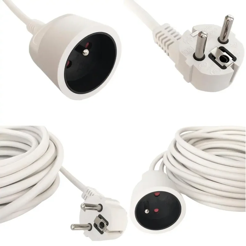 CE & NF Certified French Extension Cord | Schuko (CEE 7/7) Plug to ...