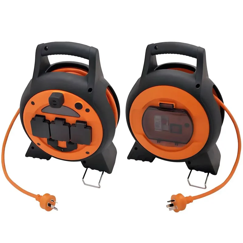 IEC 60309 Plug Extension Roller Cable Reel 3-Outlets with (LED Light ...