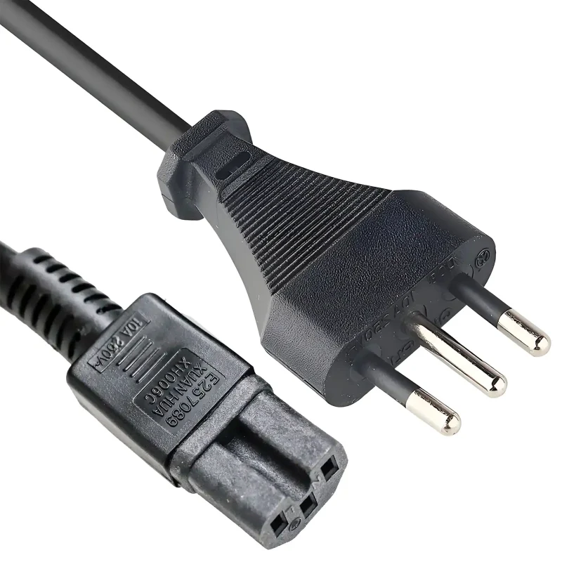 Italy High-Temp Power Cord | Italian CEI 23-50 Plug to IEC C15 ...