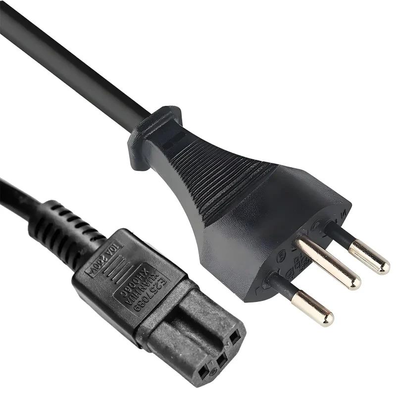 Switzerland High Temp Power Cable | Swiss SN 441011 Plug to IEC C15 ...