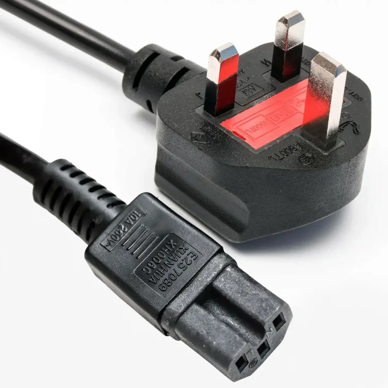 UK BS 1363A (BSI Approved) Plug to IEC 60320 C15 High-Temperature Power ...