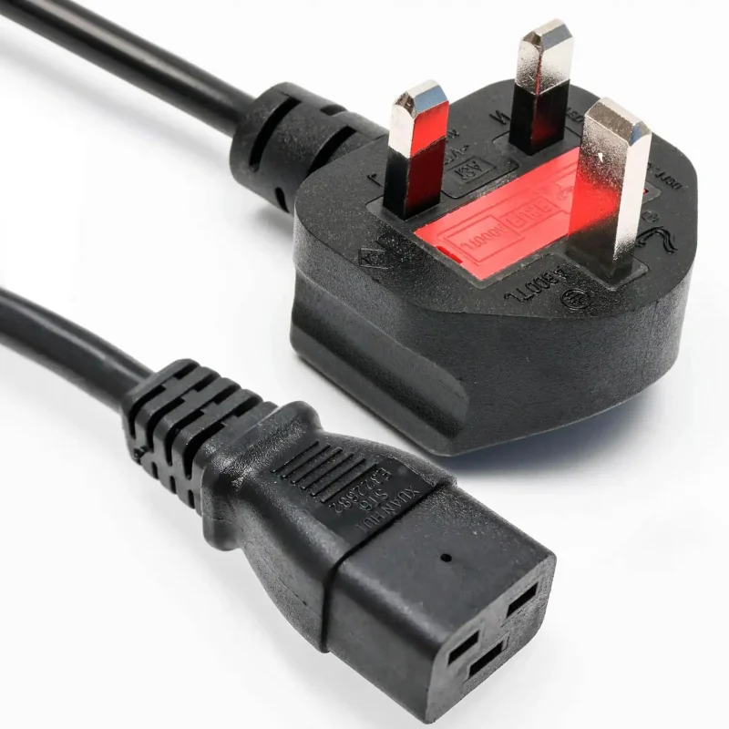 Custom UK BS 1363A Fused Plug to IEC 60320 C19 Power Cord | High ...