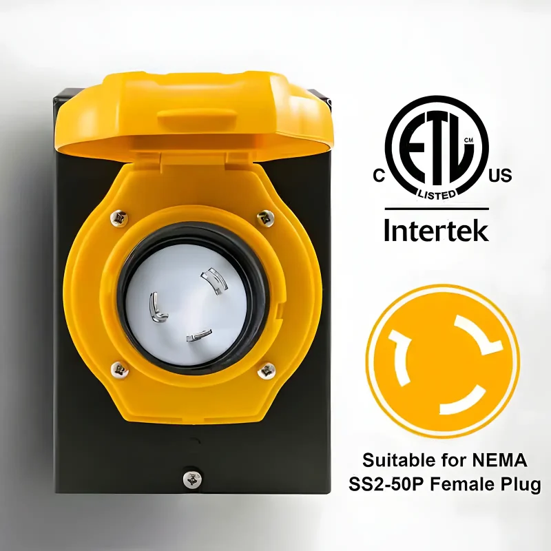 20, 30, 50 Amp Generator Power Inlet Box, NEMA L5-20, L5-30, L6-30, L14 ...