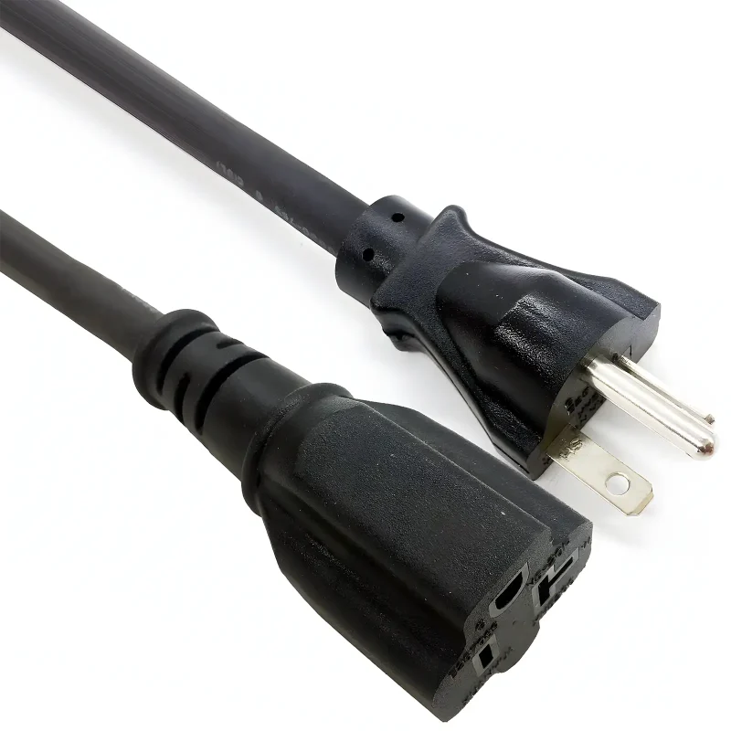 NEMA 5-20 Extension Cord, 5-20P Male Plug to 5-20/5-15R Female ...